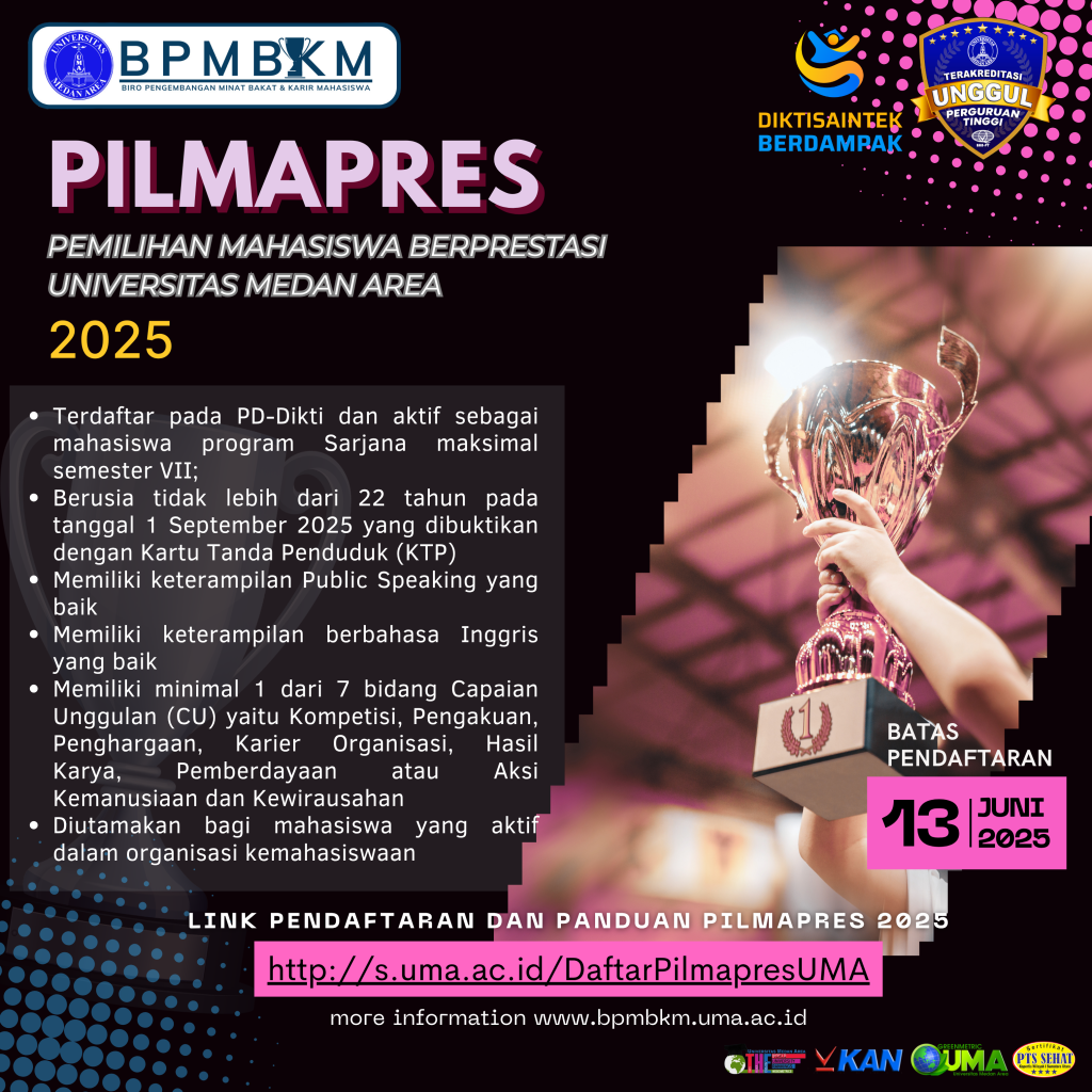 PILMAPRES 2025 - Biro Pengembangan Inovasi Dan Karir Universitas Medan Area